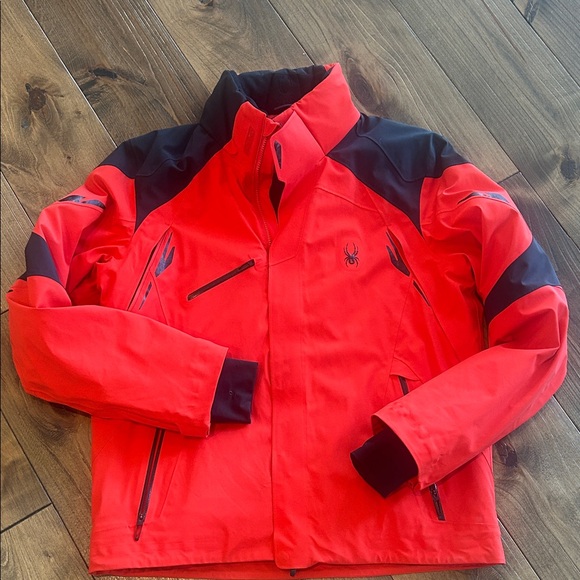 Spyder | Jackets & Coats | Spyder Mens Vibrant Red And Black Ski Jacket ...